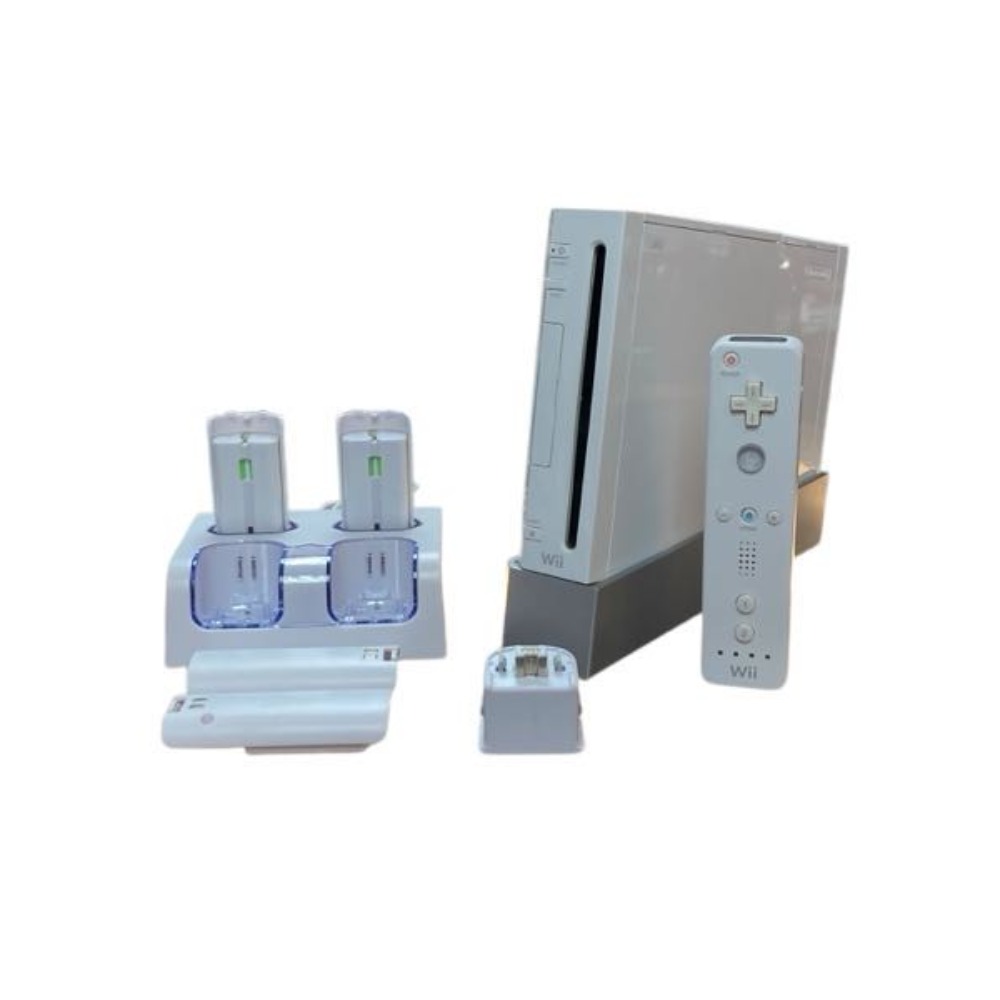 Used Wii Console, White (No Game), Unboxed + Docking Station - Own4Less